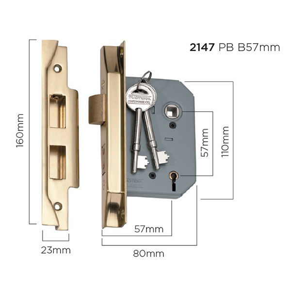 5 Lever Mortice External Locks - Rebated - Subiaco Restoration