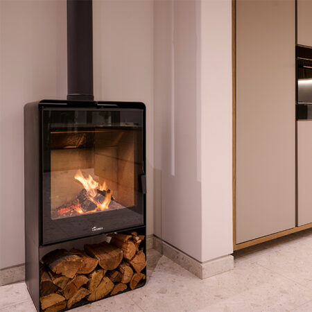 Lacunza Atlantic 613 Freestanding Wood Fireplace (with Base) - Subiaco ...