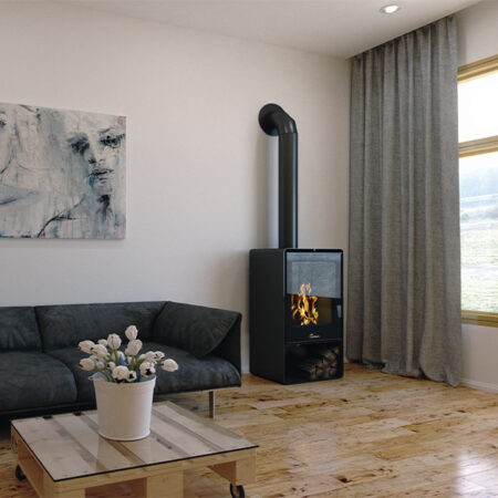 Lacunza Atlantic 613 Freestanding Wood Fireplace (with Base) - Subiaco ...